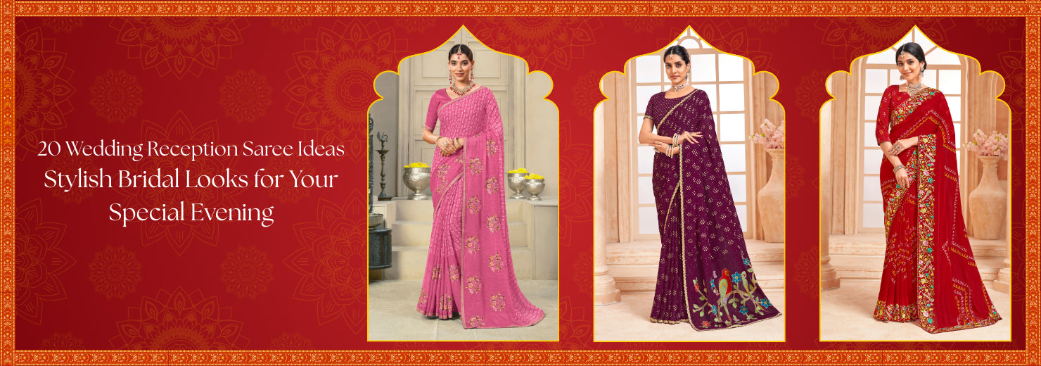 20 Wedding Reception Saree Ideas for Brides | Laxmipati sarees